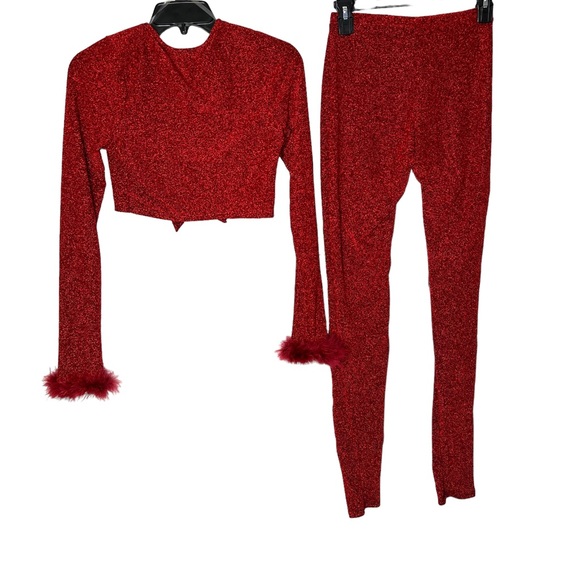 Trendy boutique | Pants & Jumpsuits | Sexy Fashion Red Metallic ...